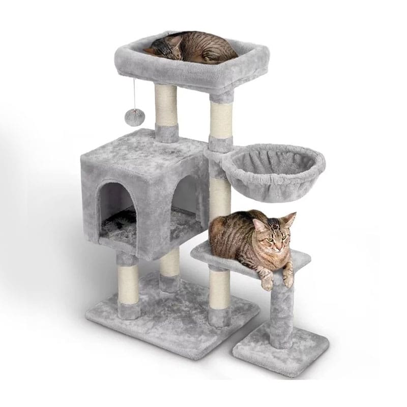 4-Level Cat Tree Condo with Plush Perch - Mashoops Cat