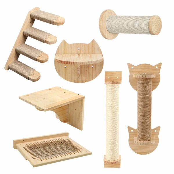 Real Wood DIY Cat Wall Furniture - Mashoops Cat