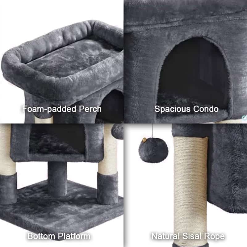 2-Level Small Cat Tree Cat Condo Pet Accessories - Mashoops Cat