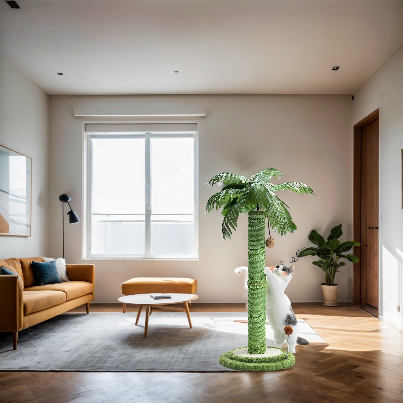 Coconut Tree Style Cat Scratching Post for Large Cats - Mashoops Cat