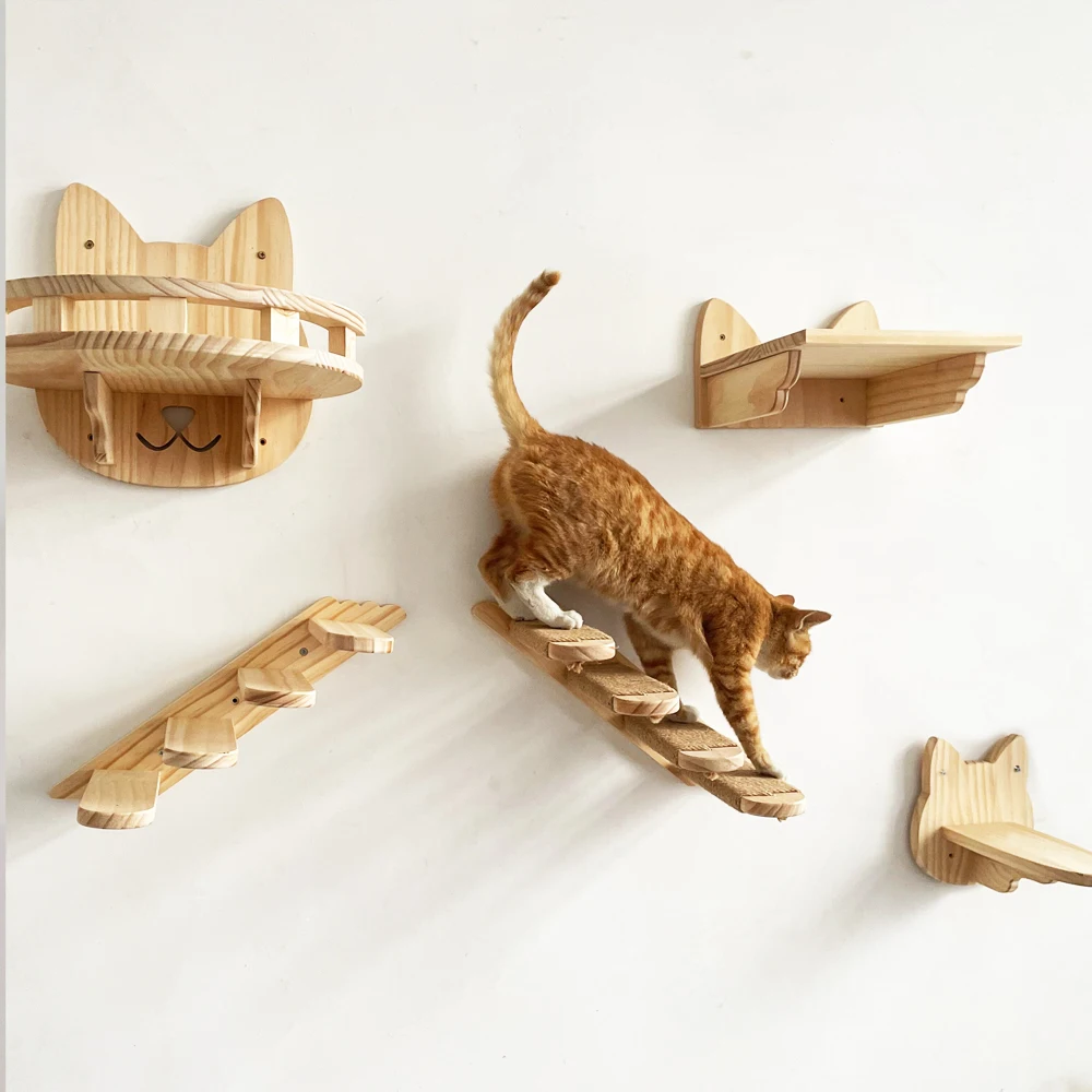 Real Wood Cat Wall Furniture - Mashoops Cat