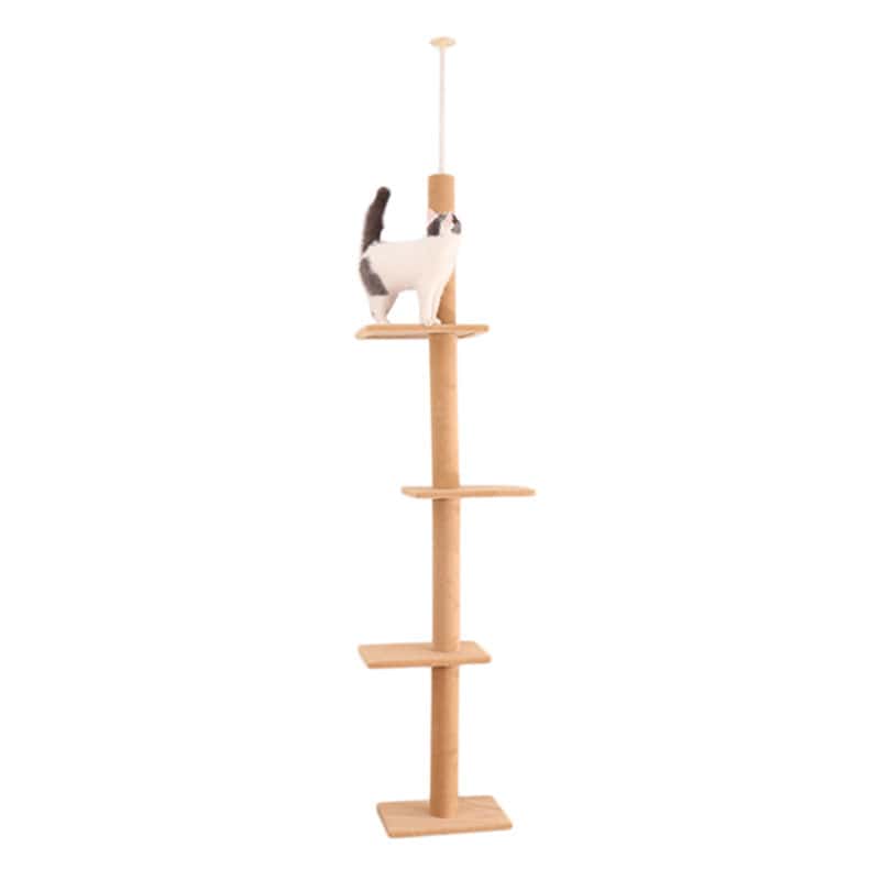 Floor to Ceiling Cat Tree 4-Tier Cat Tower for Indoor Cats - Mashoops Cat
